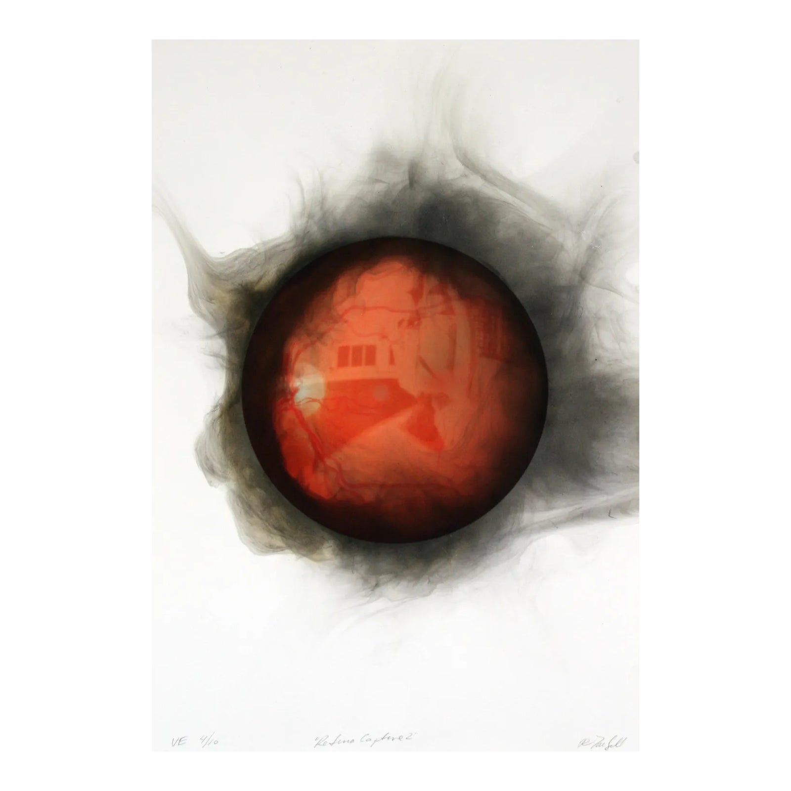 Retina Capture 2, Smoke on Paper, 2010 | Chairish