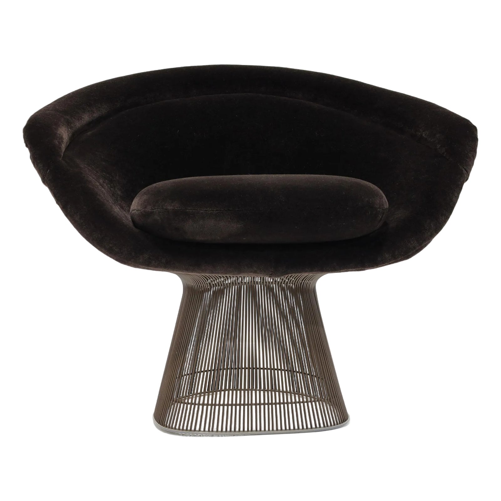 Mid 20th Century Warren Platner for Knoll Bronze Frame Lounge Chair in ...