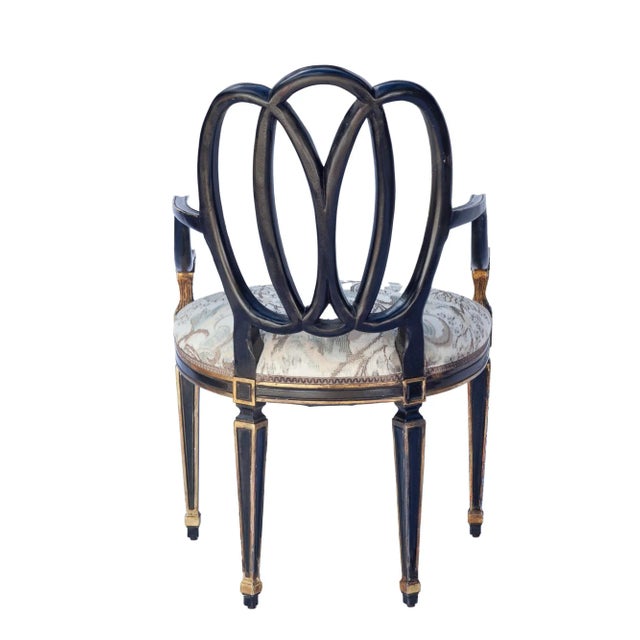 Pair of Ebony & Gilt Bracelet Chairs, 1940s | Chairish