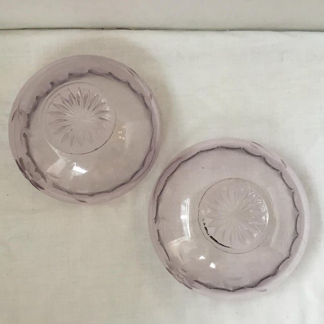 Deep Purple Depression Glass Candy Dishes - A Pair | Chairish