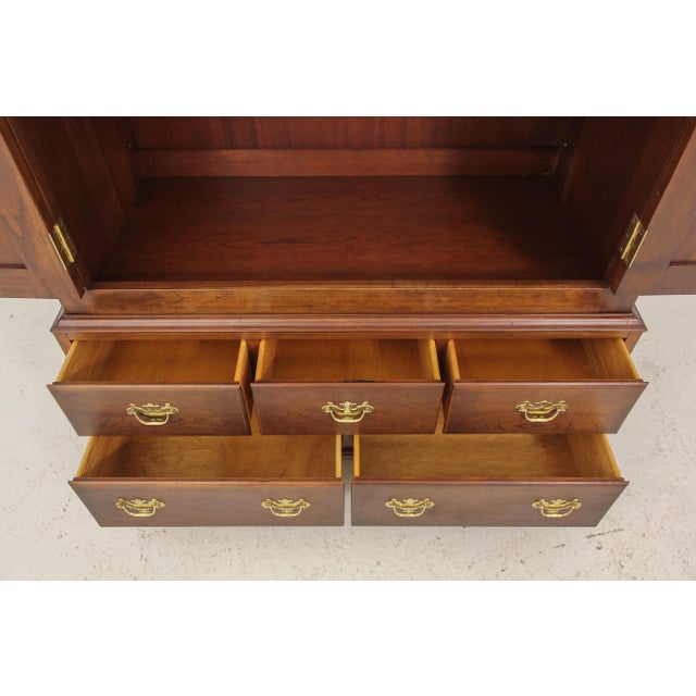 Custom Made Solid Cherry Bedroom Armoire Chifferobe | Chairish