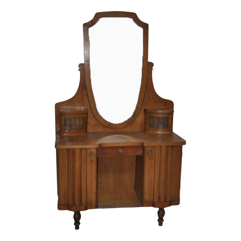 Mid-Century Wooden Dressing Table, 1940s | Chairish