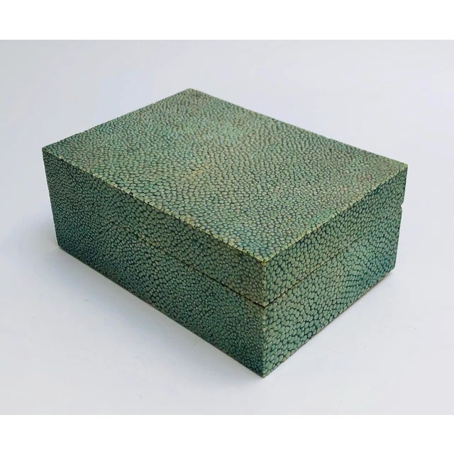 1920s Green Shagreen Music Box | Chairish