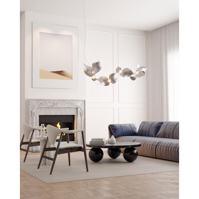 Dune 6 Hanging Lamp with Silver Anodized Shades from Moss | Chairish