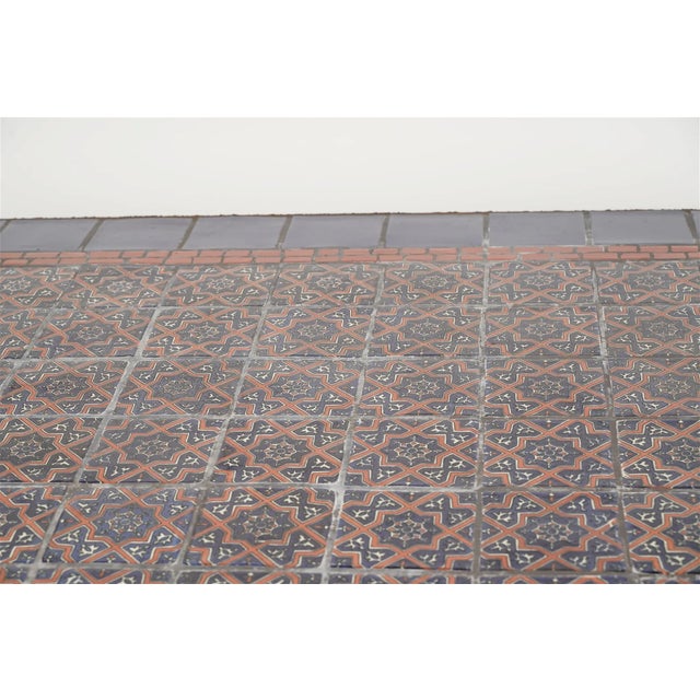 Late 20th Century Iron & Tile Dining Tile Featuring Handmade Tunisian ...