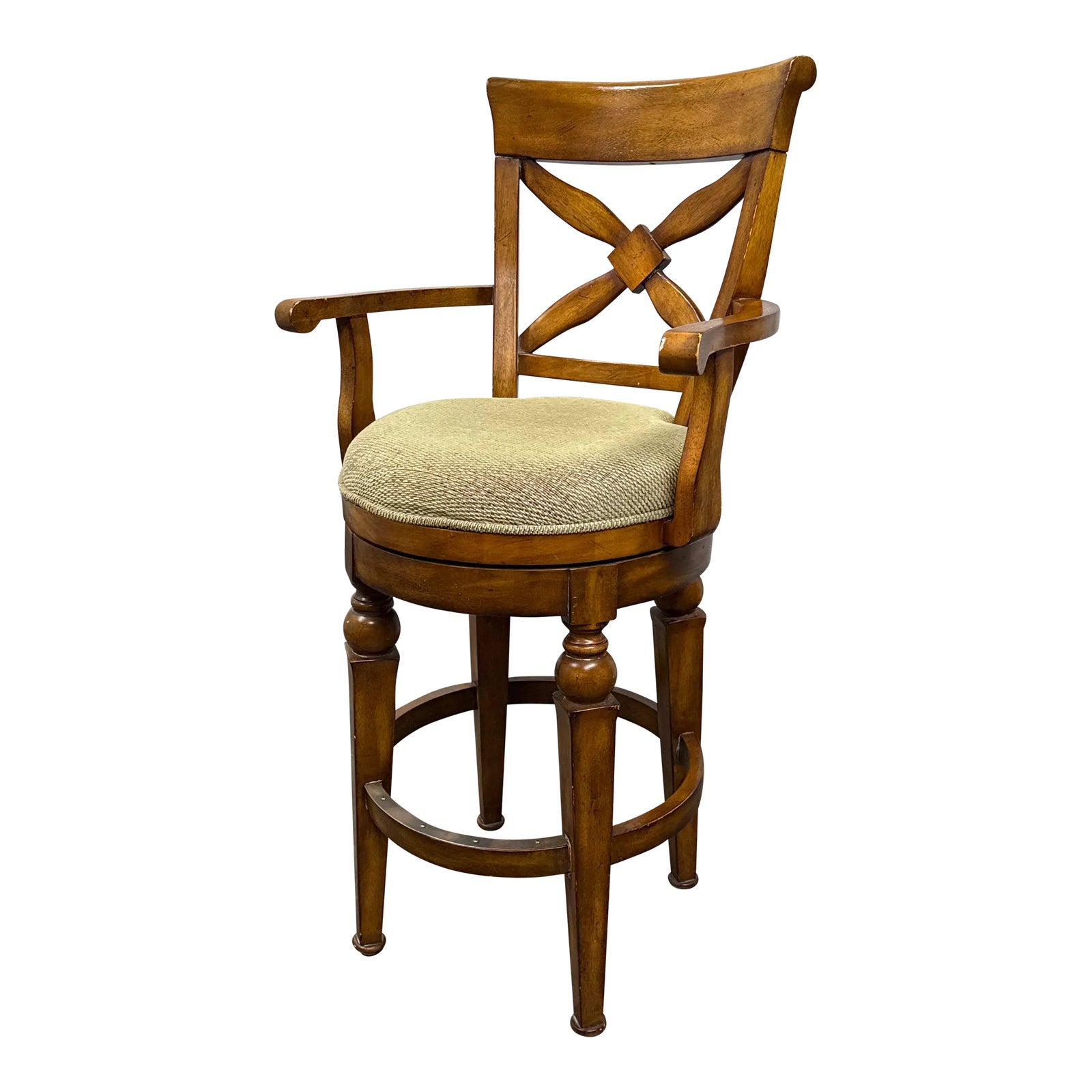 Frontgate Lille Honey Brown Bar Stool | Chairish