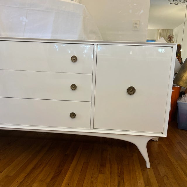 White Lacquer Credenza 1960s | Chairish