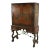 English Renaissance Style Painted Mahogany and Iron Highboy Cabinet ...