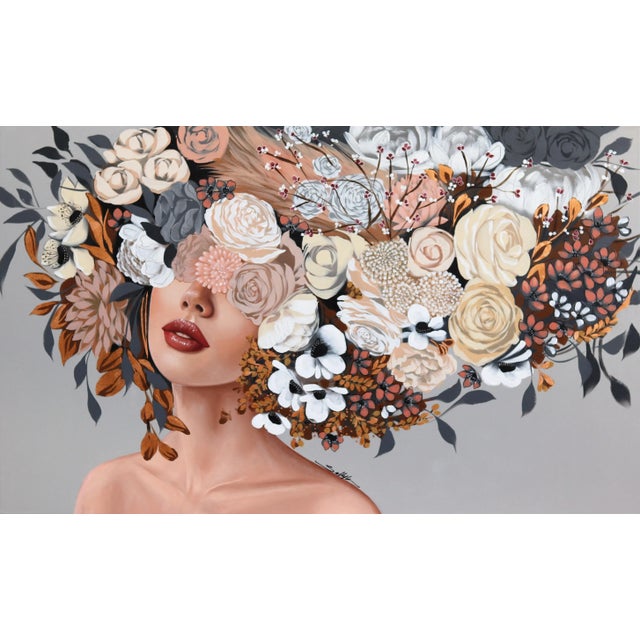 "Peace" Contemporary Original Botanical Portrait Painting by Sally K ...