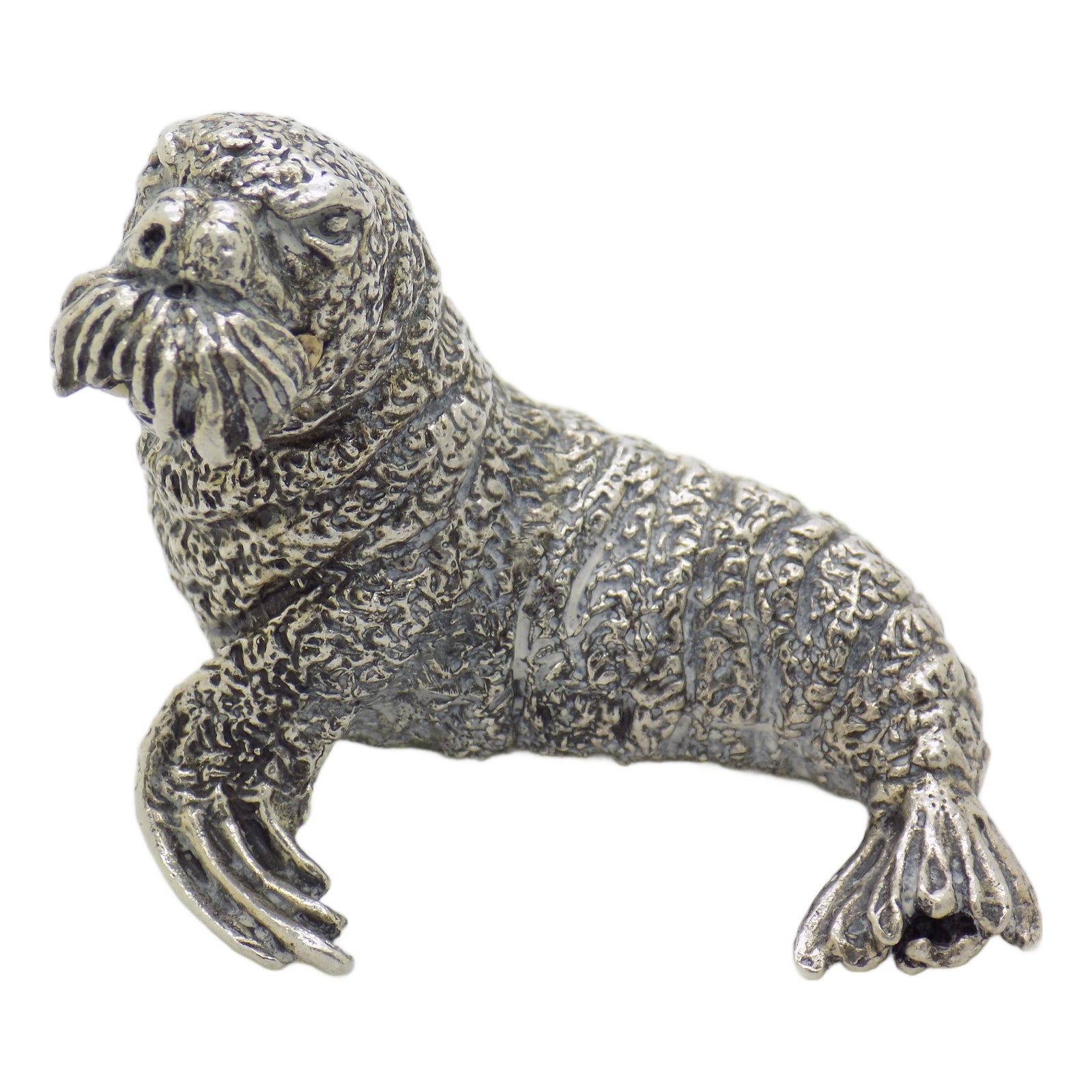 Large Vintage Italian Genuine Silver Walrus Figurine by Cerreti, 1960s ...