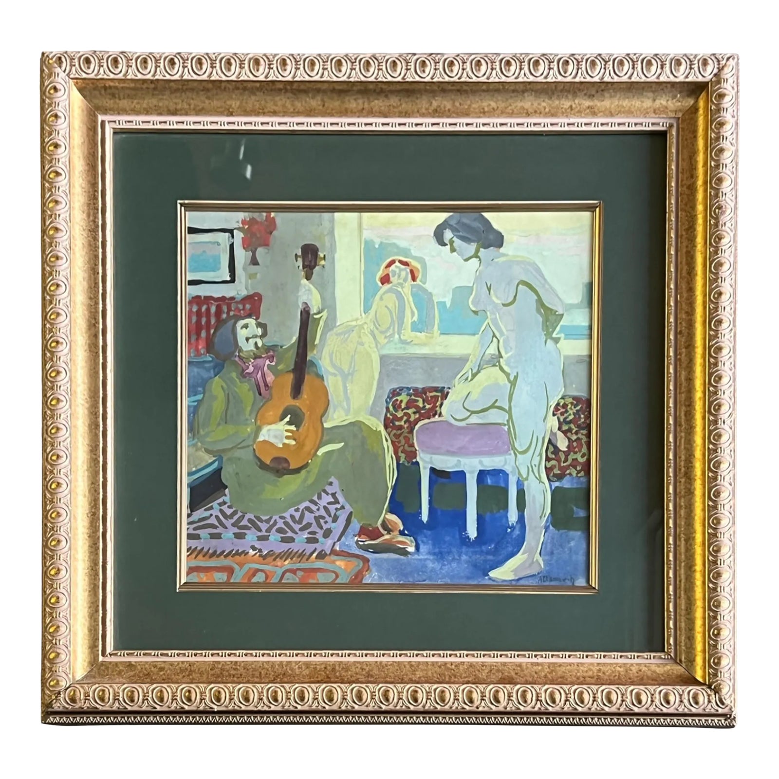 “The Serenade” a Painting by Albert Abramovitz | Chairish