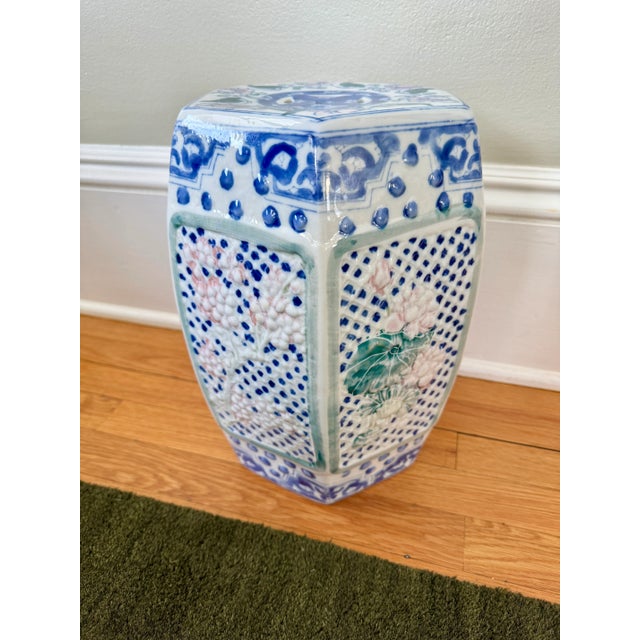 Vintage Chinoiserie Garden Stool | Chairish