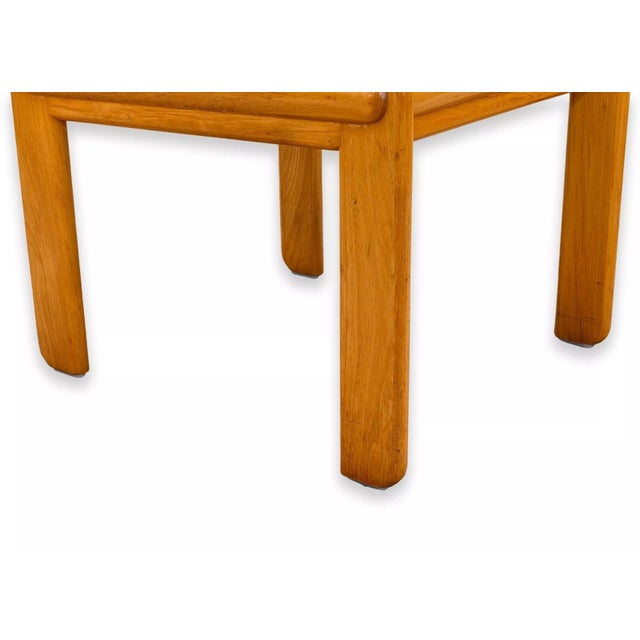 Ralph Rye for Thonet Solid Elm Side Chair with Brown Striped Upholstery ...