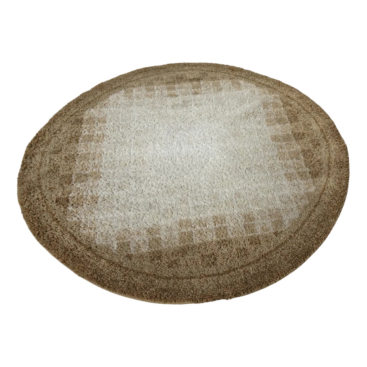 Vintage Round Rug Graphic Design from Desso, 1970s | Chairish