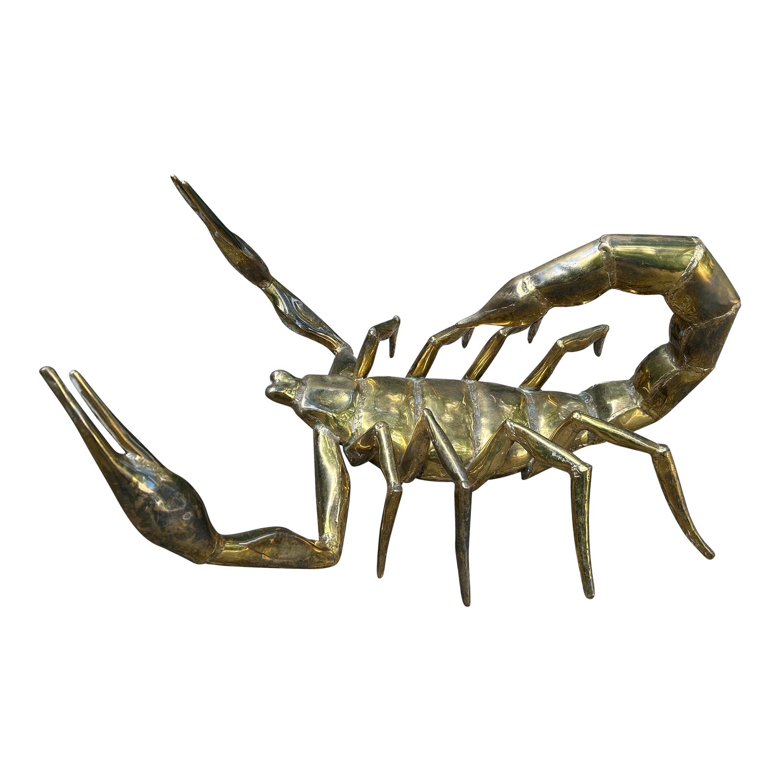 1970s French Modern Brass Scorpion Sculpture Signed Alain Chervet ...