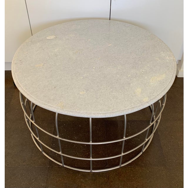 1990s Vintage Marble Top Coffee Table | Chairish