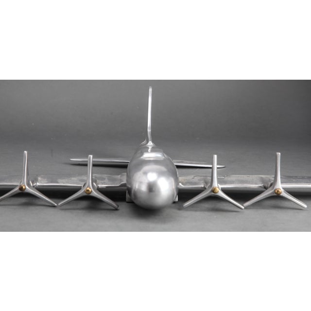 Mid-Century Modern Aluminum Airplane Model | Chairish