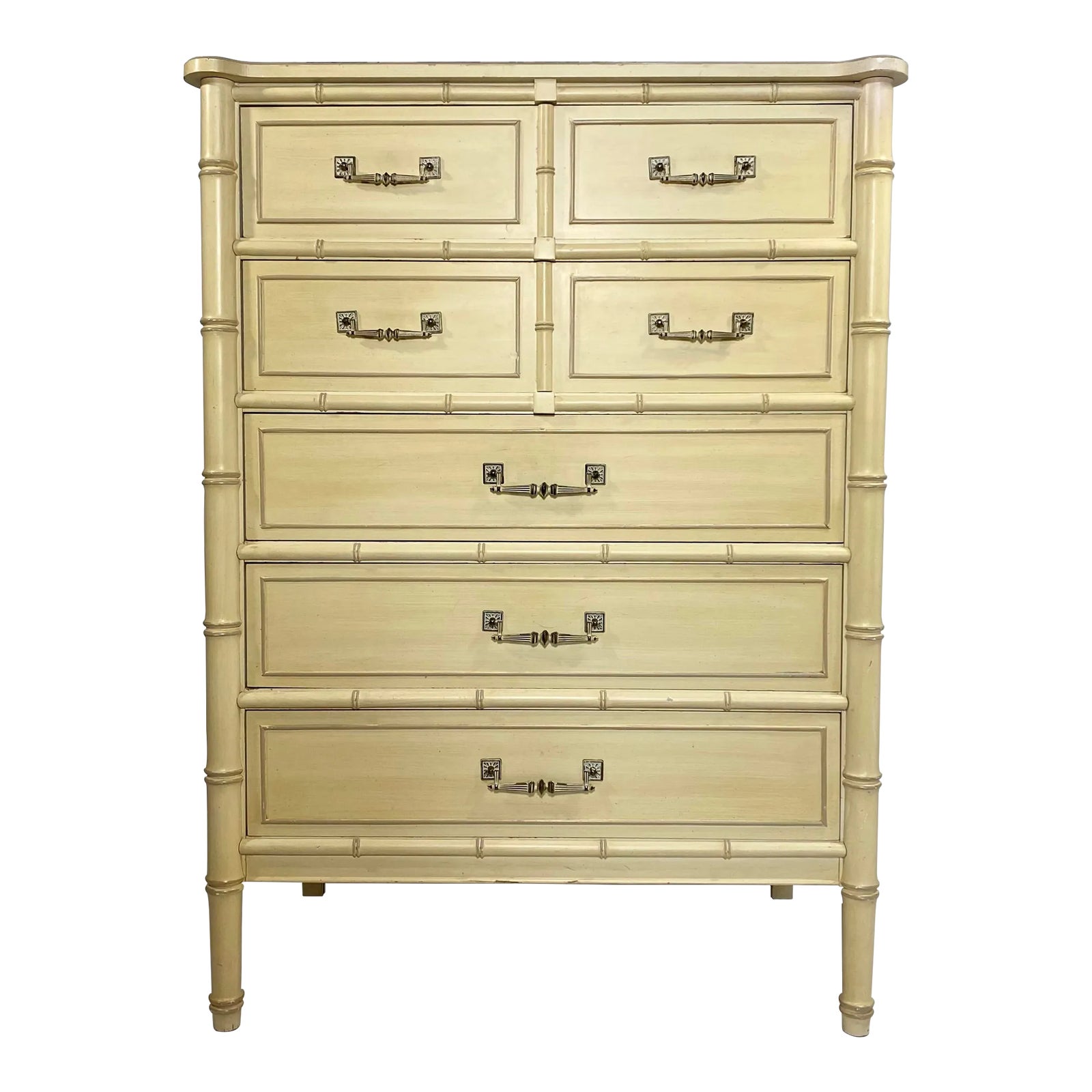 1970s Faux Bamboo Chippendale Chinoiserie Bali Hai by Henry Link Chest ...