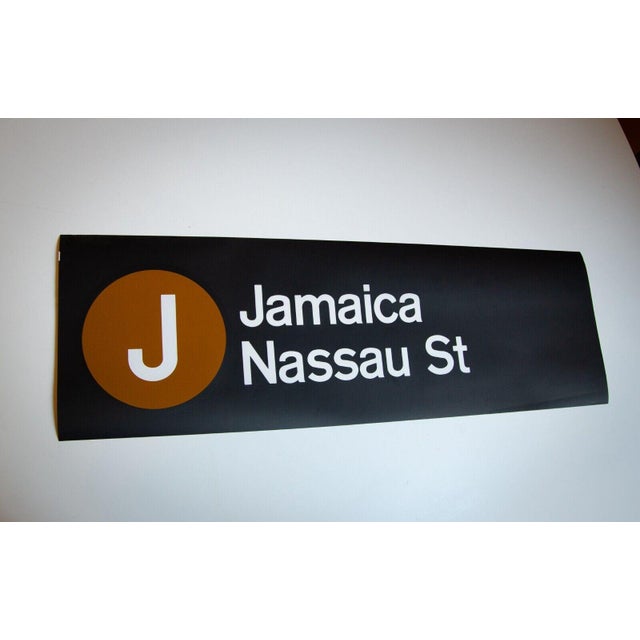 1980s New York City Subway 'J' Train Sign | Chairish