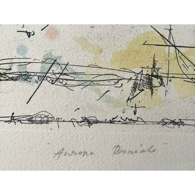 Signed 1985 Etching by Islam Monirul (Monir) — Aurore Boreale | Chairish