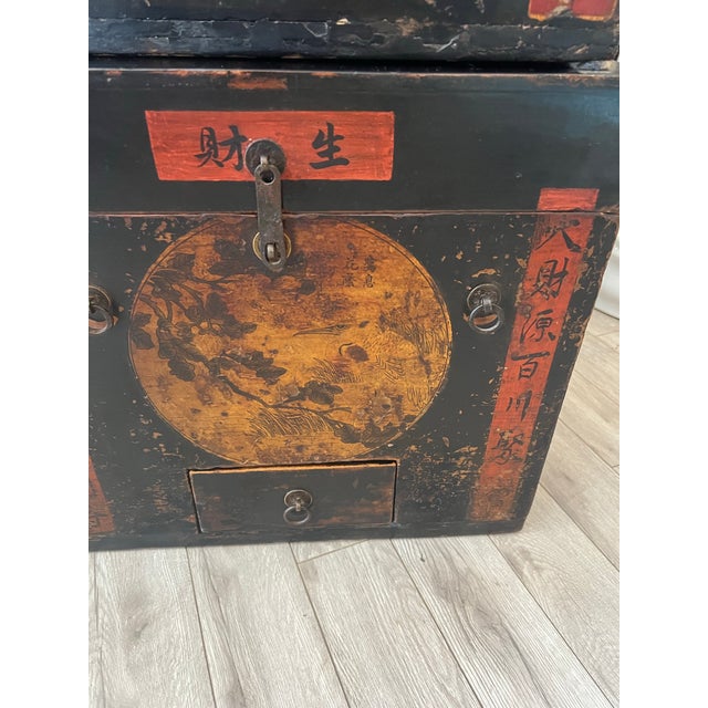 Antique 3 Chinese Boxes in Lacquered Wood With Design | Chairish