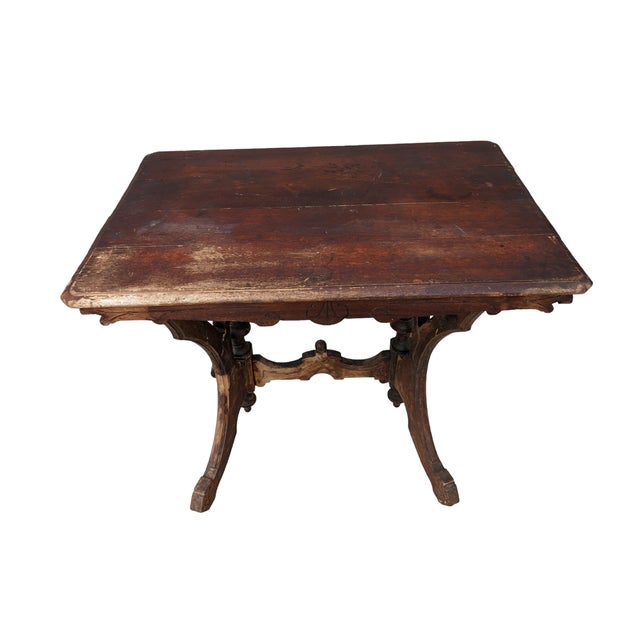 1890s Eastlake Victorian Carved Parlor Accent Table | Chairish
