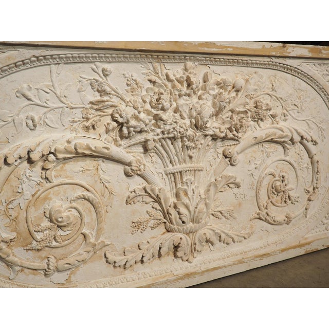 French Parcel Painted Plaster and Wood Overdoor Panel From Provence ...