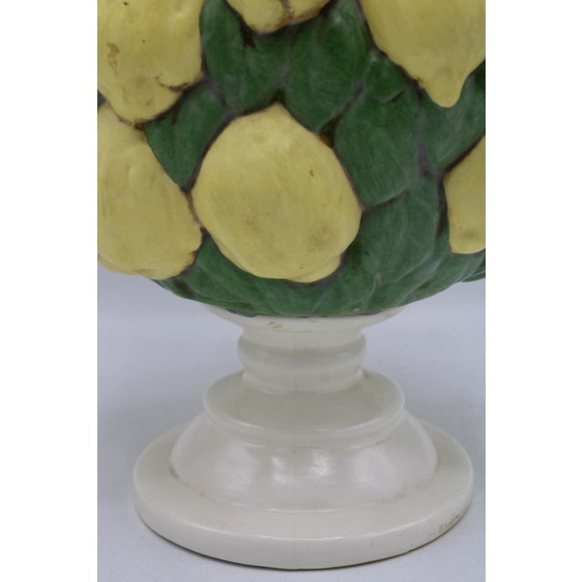 Vintage Italian Ceramic Lemon Tree With Flowers | Chairish