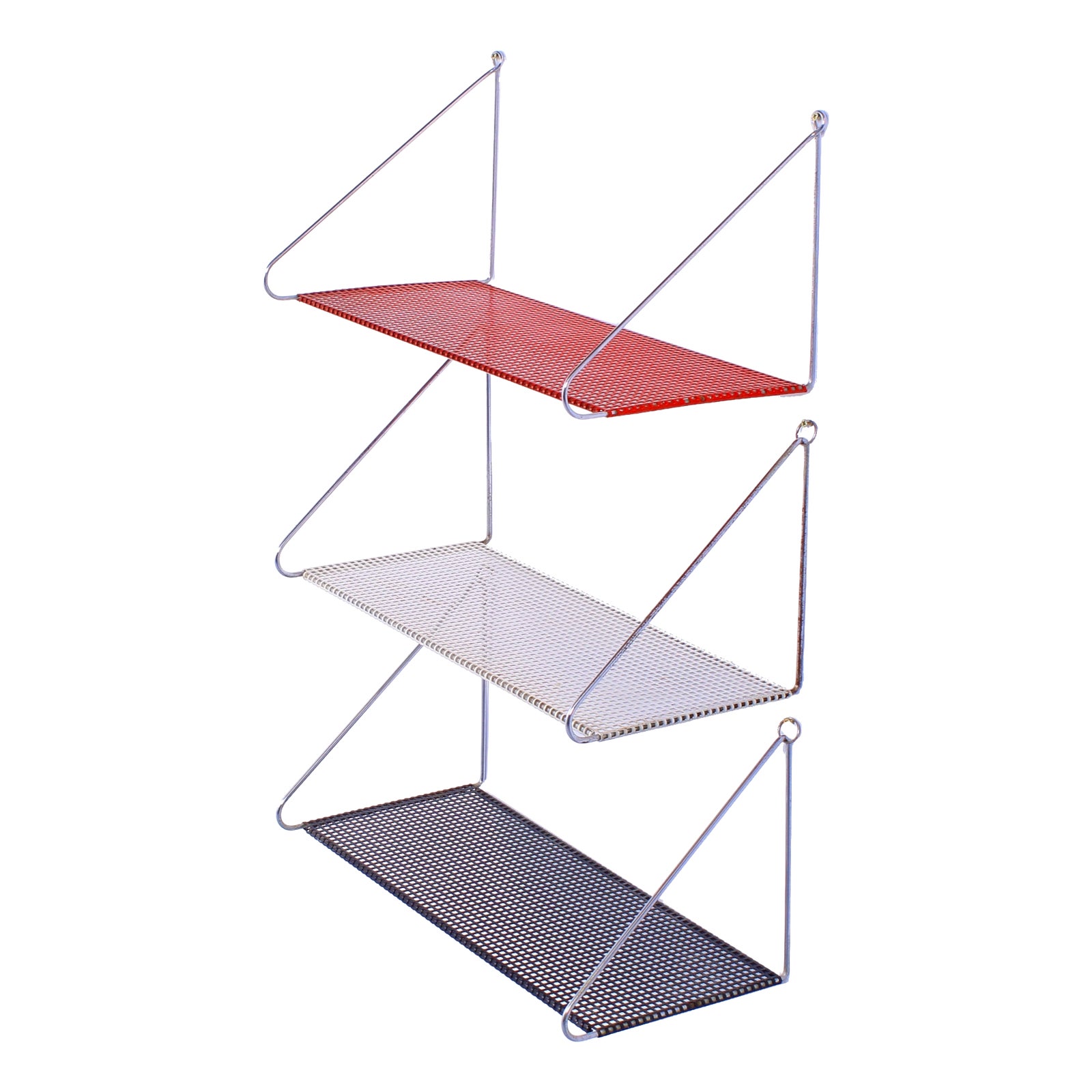 Perforated Metal Wall Racks from Pilastro, 1950s, Set of 3 | Chairish