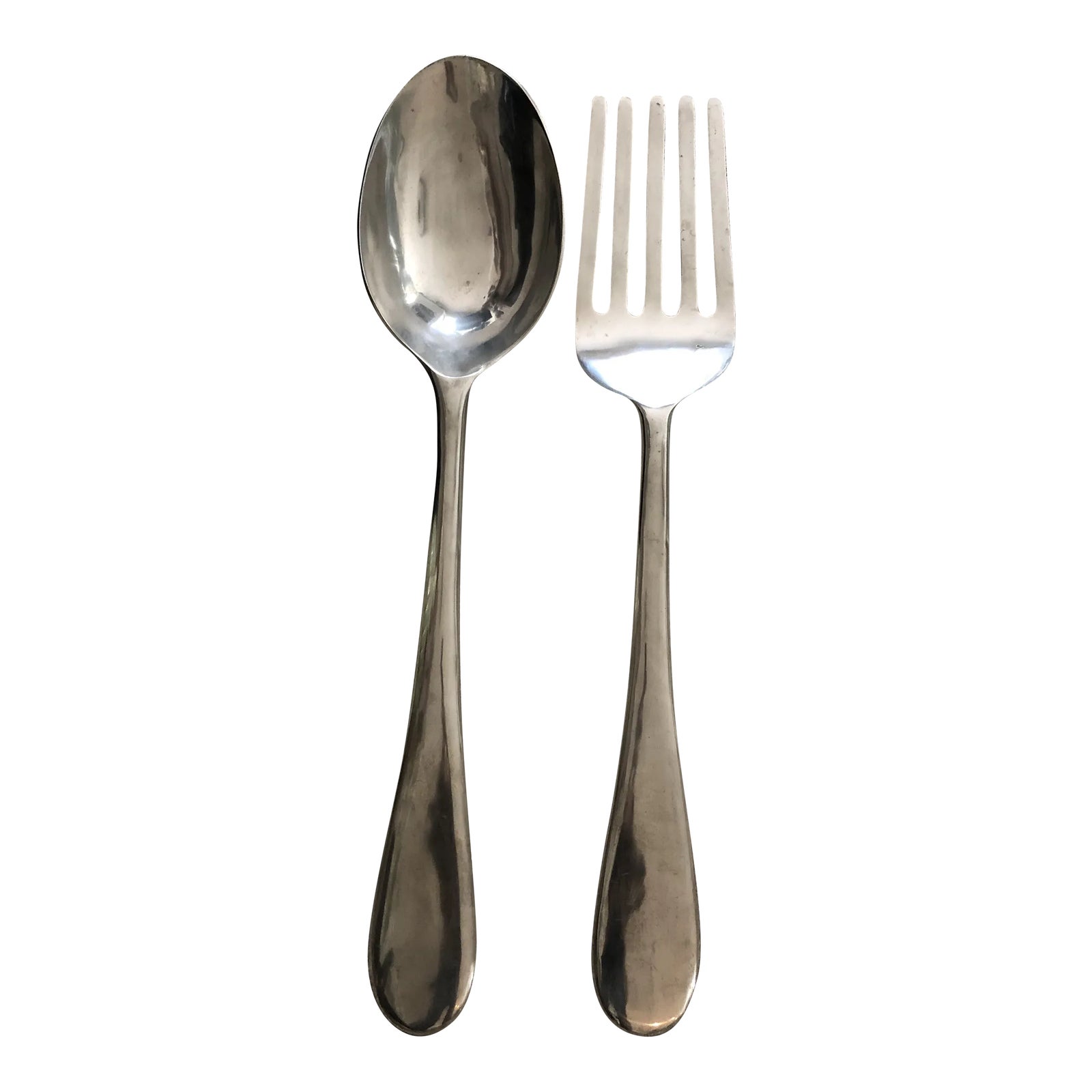 1970’s Curtis C. Jere Large Fork and Spoon Wall Art - Set of 2 | Chairish