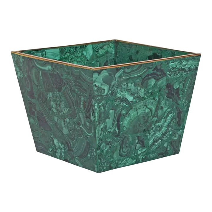 1960s Malachite Inlay Cachepot | Chairish