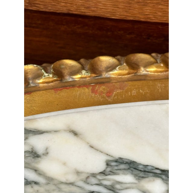 Gilded Oval Center Table With Marble Top. Circa 1875 | Chairish