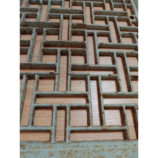Early 20th Century Cast Iron Geometric Floor Grate | Chairish