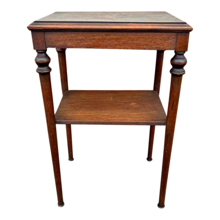 Antique Federal Style Burlwood Side Table. 19th Century. | Chairish