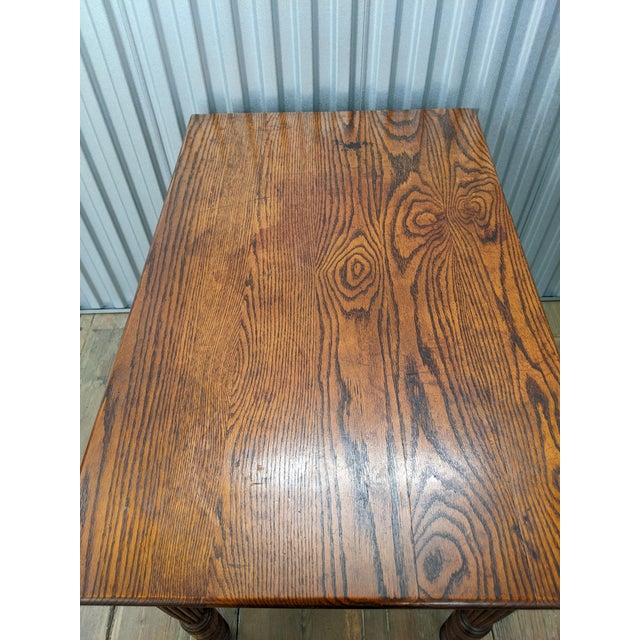 Early 20th Century Antique Oak Single Drawer Library Table | Chairish