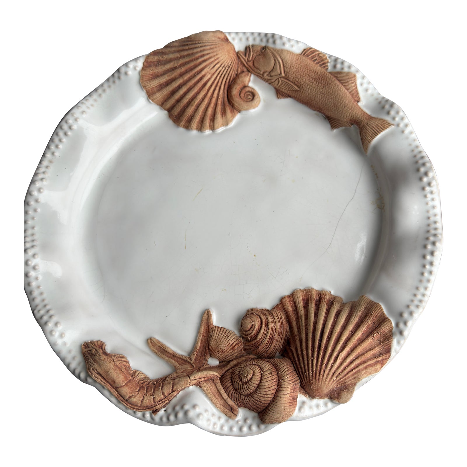 Leo & Karin Villeroman Charlestowne Porcelane Pottery Seashell Serving ...