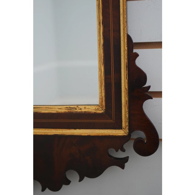 Antique Period Federal Eglomise Mahogany Mirror | Chairish