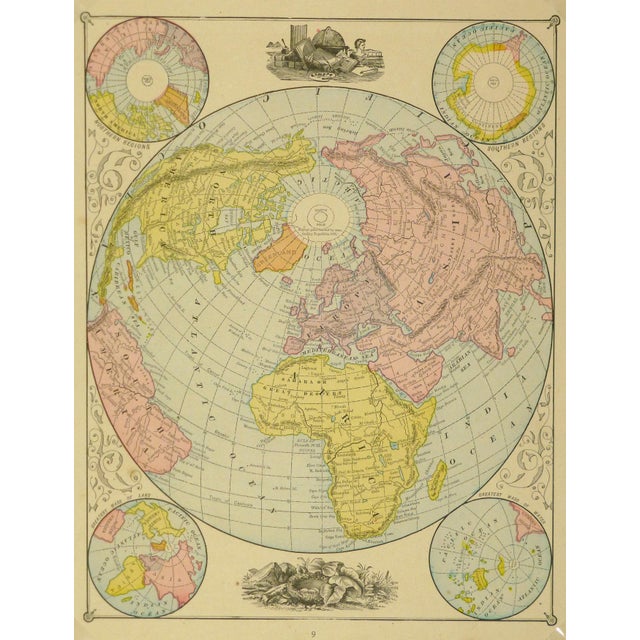 World Map, 1890 | Chairish