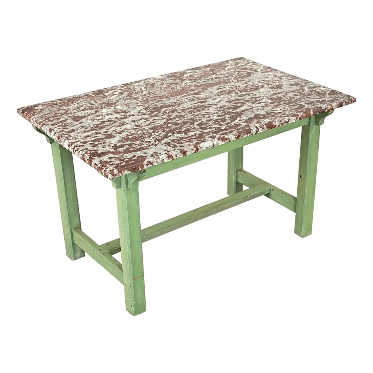 French 19th Century Marble-top Work Table | Chairish