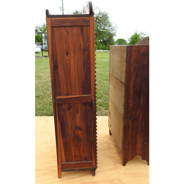 Vintage Rustic Folk Art Handmade Cedar Bookcase Shelf - a Pair | Chairish