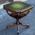 Antique Mahogany Scroll Foot Center Table With Tooled Green Leather Top ...