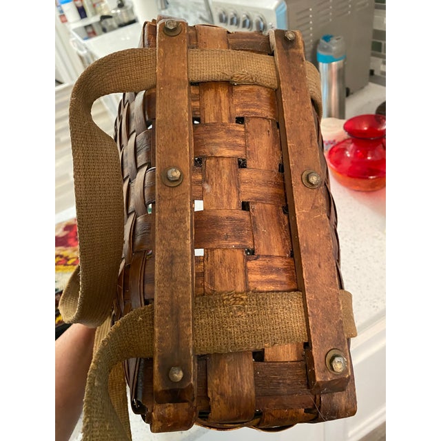 Early 20th Century Trapper’s Adirondack Basket Backpack | Chairish