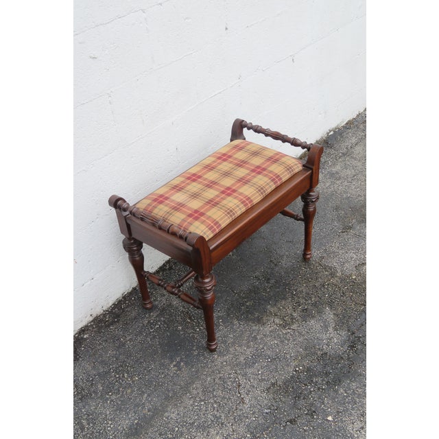Mount Airy Chair Early 1900s Vanity Stool Bench Ottoman | Chairish