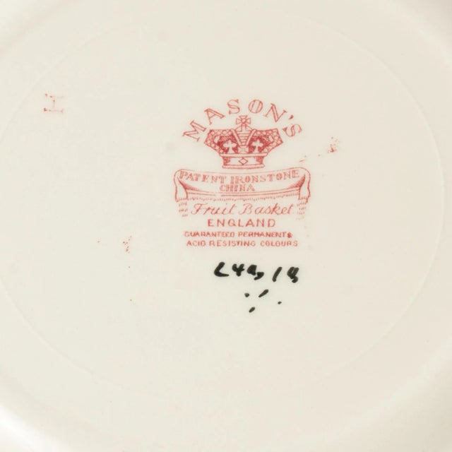 Vintage Mason's Ironstone China Salad Plates - Fruit Basket Pattern ...