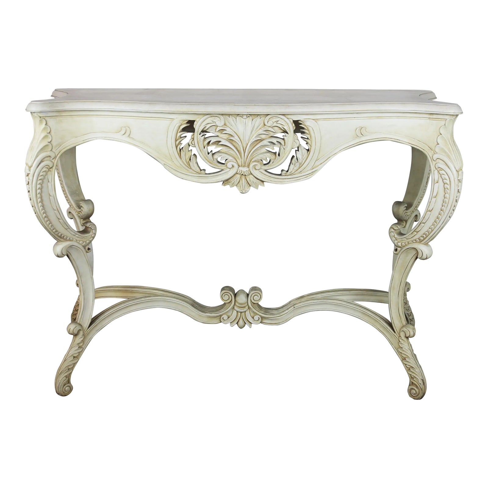 Hand-Carved Victorian Style . Entrance Table, Console Table | Chairish