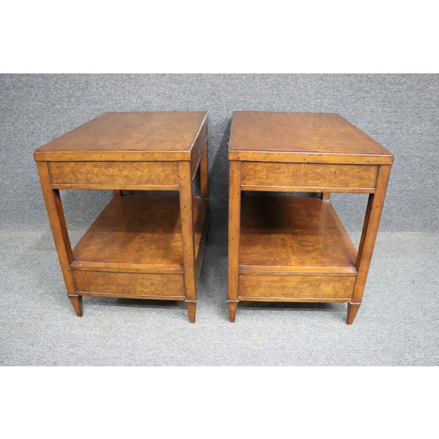 Contemporary Mediterranean Mahogany Nightstands/Side Tables | Chairish