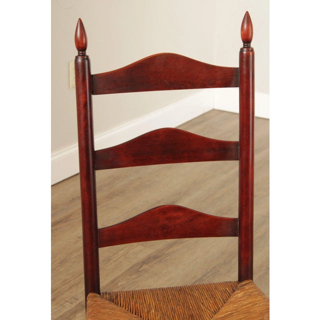 Shaker Style Antique Rush Seat Cherry Ladderback Chair | Chairish