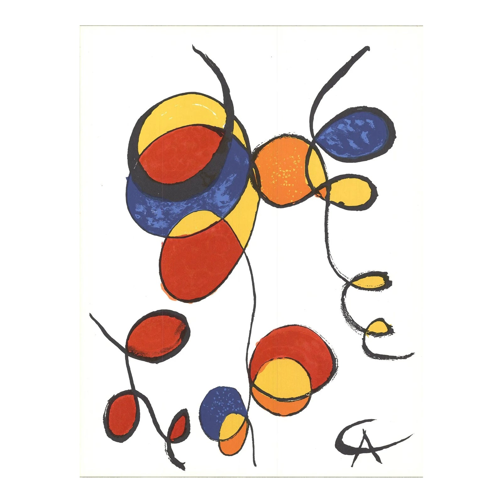 1974 Alexander Calder 'Spirales' Surrealism Multicolor France ...