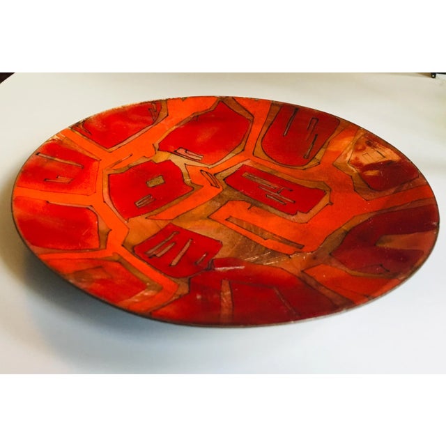 1960s Bachrach Decorative Enamel Plate Dish or Vide Poche Mid-Century ...