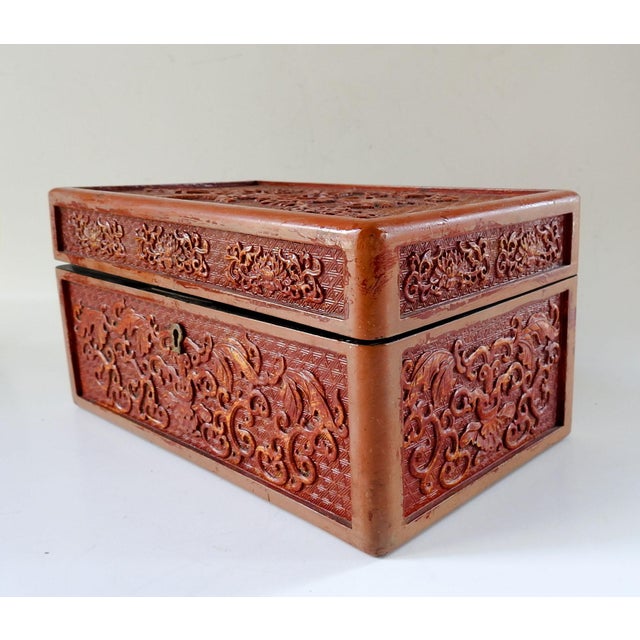 Vintage Chinese Lacquer Box | Chairish